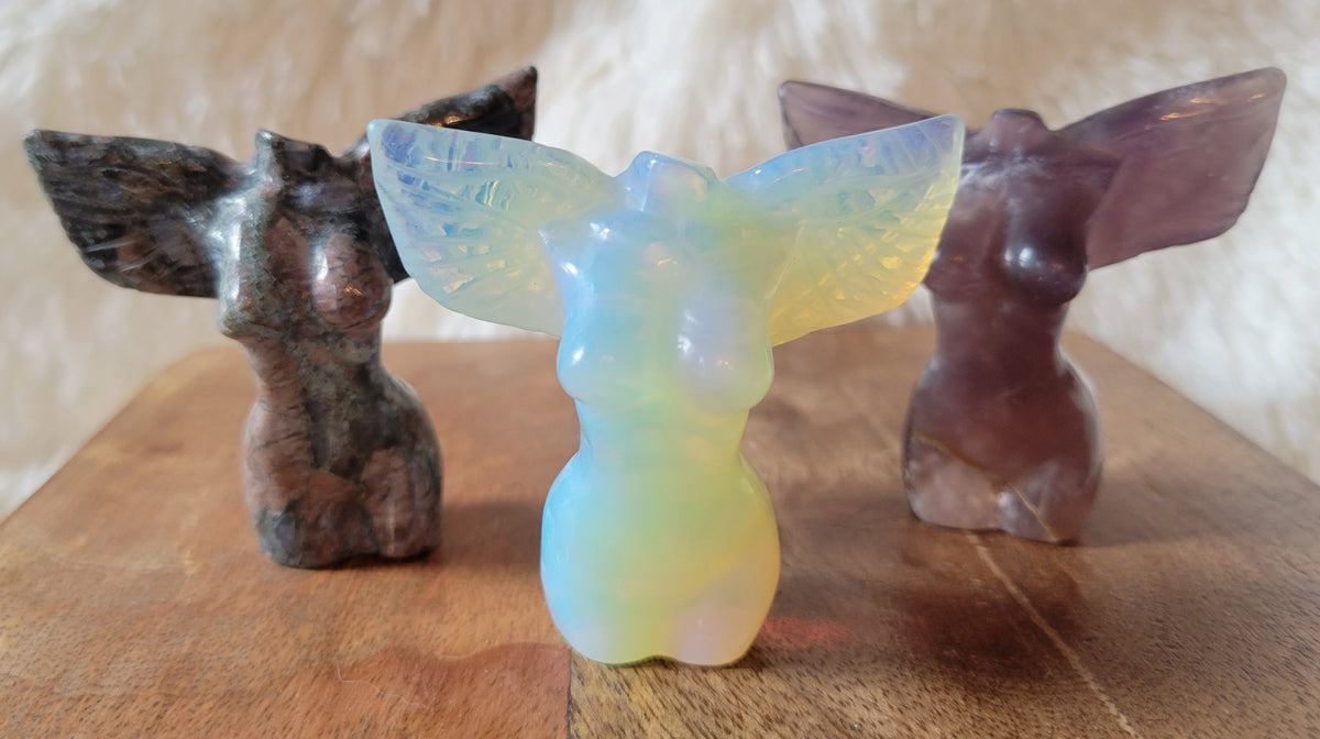 Fairy, Angels, Bodies with wings, Woman, Goddess, Crystal Carvings, St ...